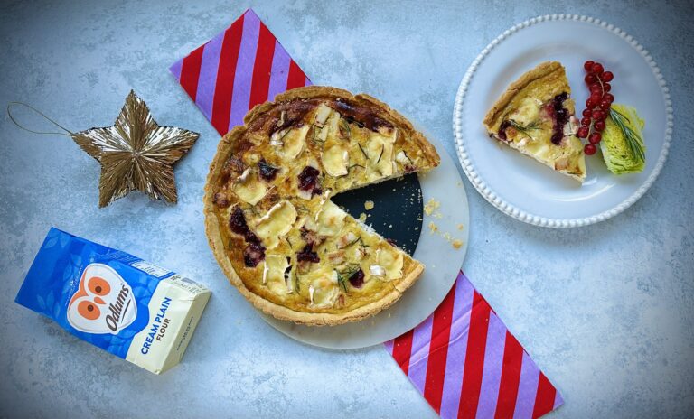 Festive Turkey, Brie & Cranberry Quiche - Odlums